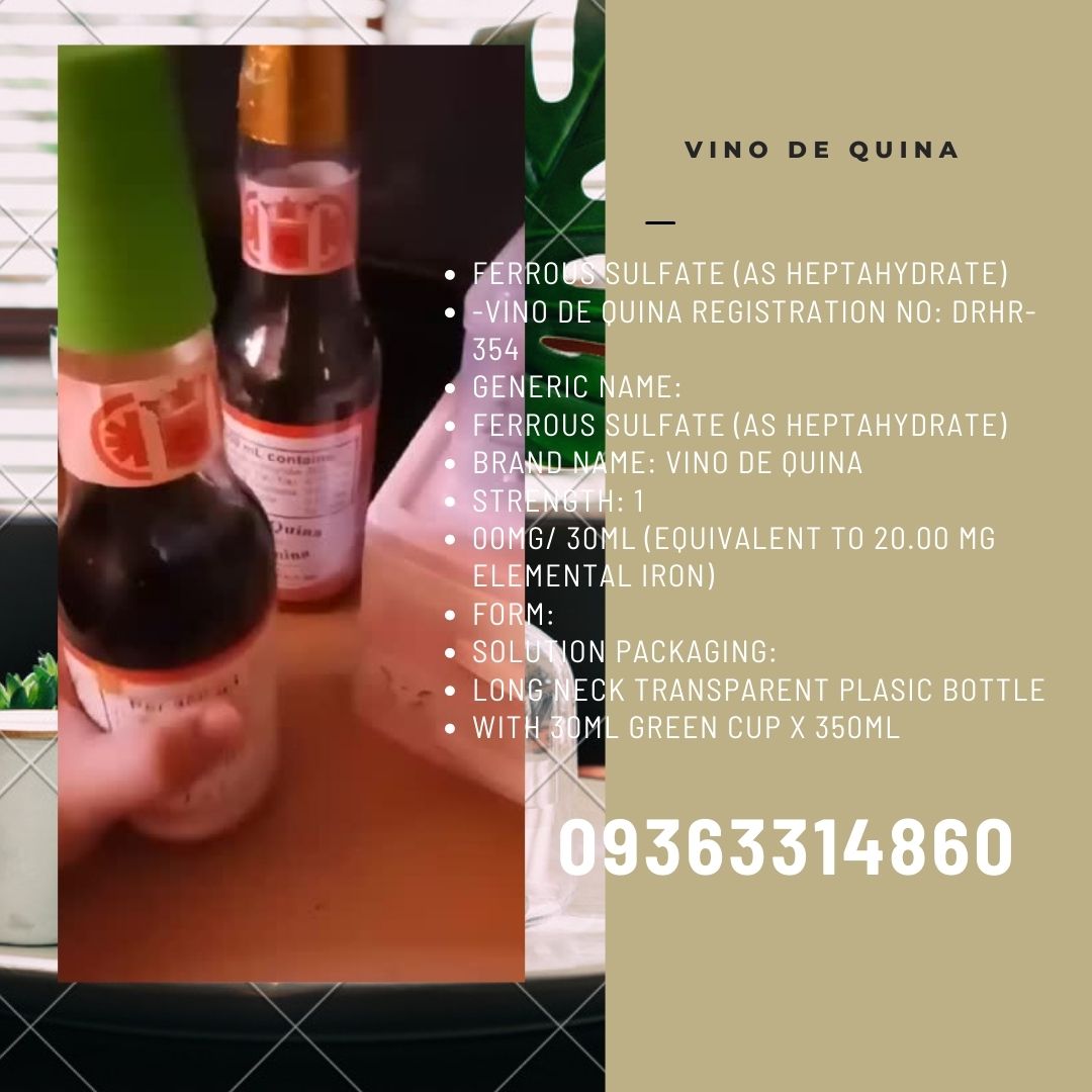 VINO DE QUINA FOR GOOD FOR MENSTRATION/ anti anemia | Lazada PH