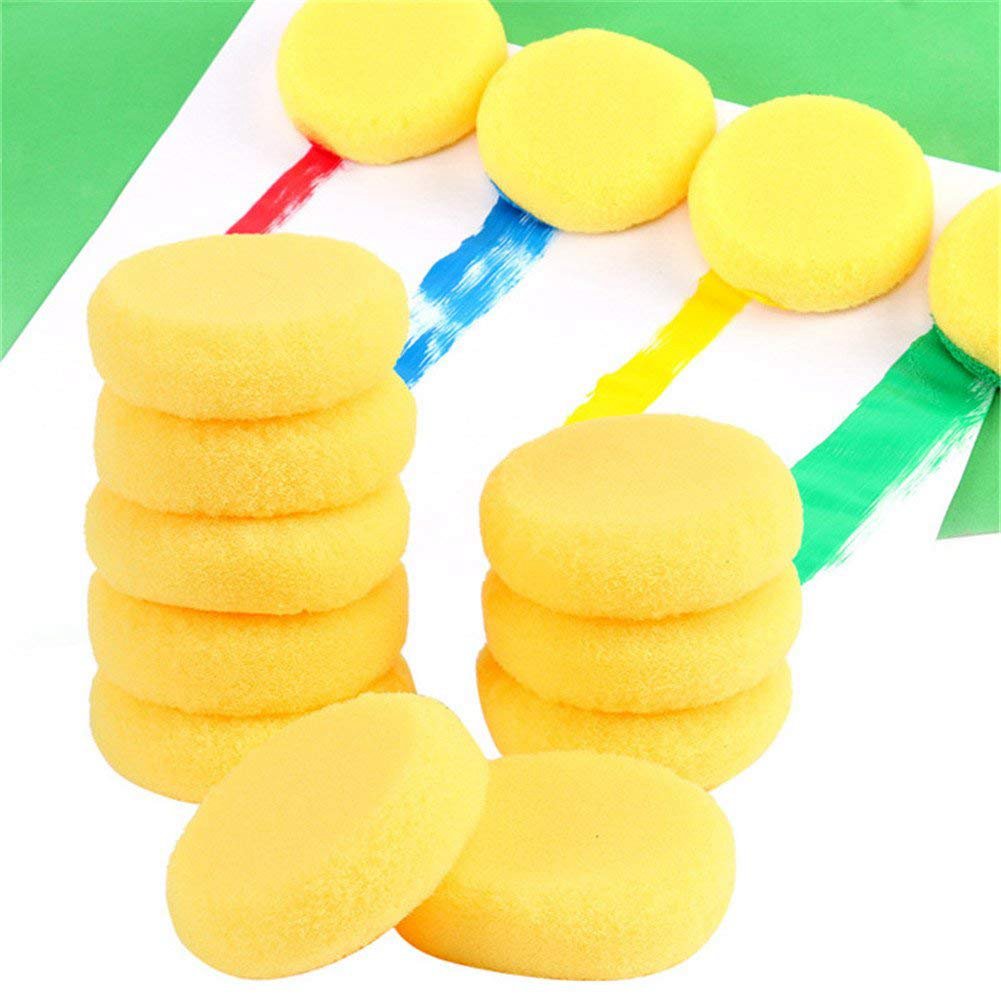 10pcs Round Synthetic Artist Paint Sponge Craft Sponges for Painting ...