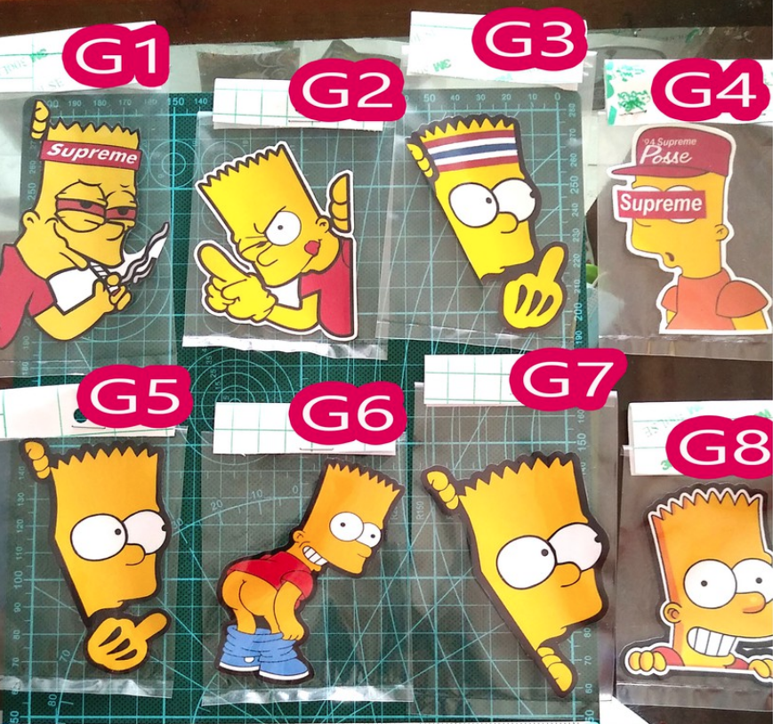 Vinyl Laminated Stickers s07 Bart Sticker | Lazada PH