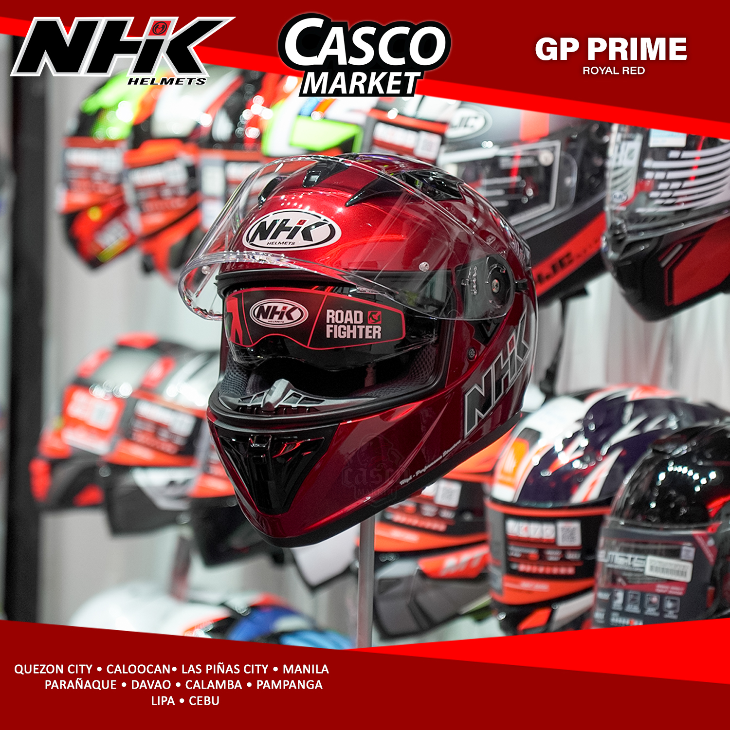 NHK GP PRIME SOLID ROYAL FULL FACE DUAL VISOR MOTORCYCLE HELMET | Lazada PH