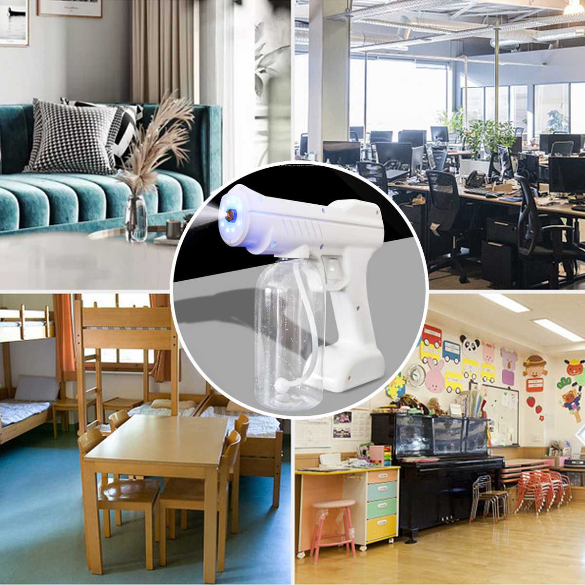 Disinfection Machine Gun Blu-ray Nano Sprayer Wirless and Rechargeable ...