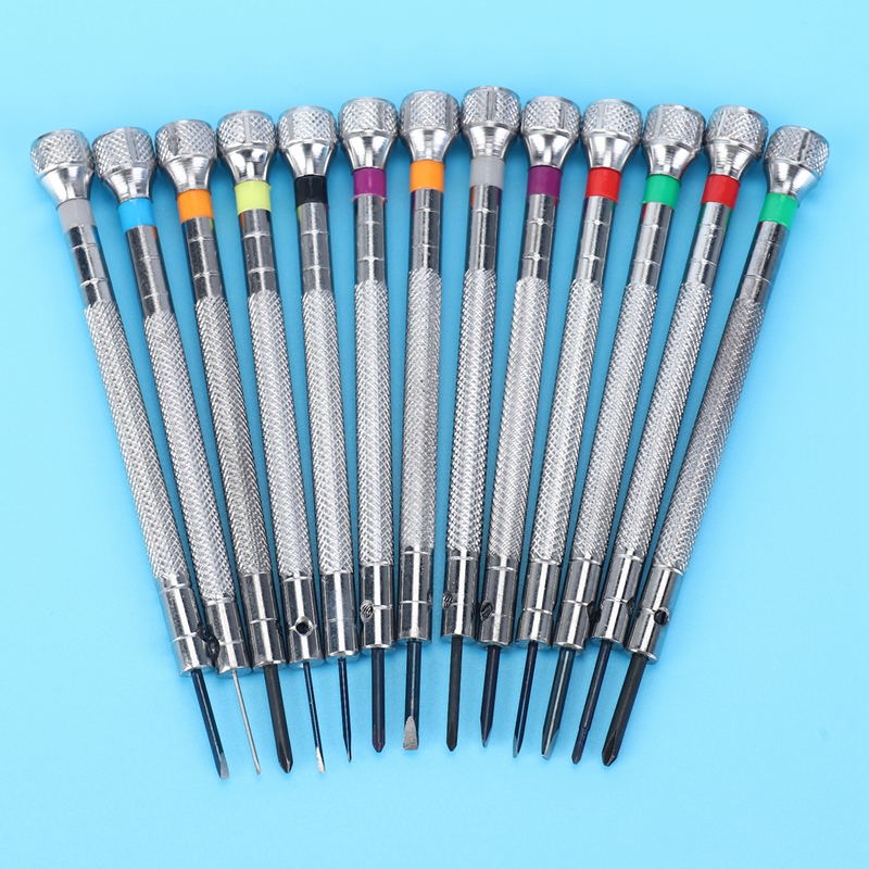0.6Mm-2.0Mm 13Pcs New Watchmakers Screwdrivers Set Watch Glasses Flat ...