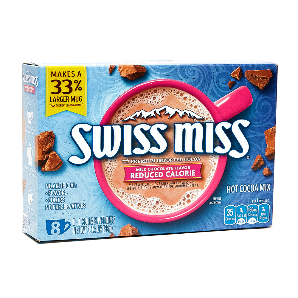 Swiss Miss / Reduced Calorie / Milk Chocolate Flavor / (8 x 11g ...