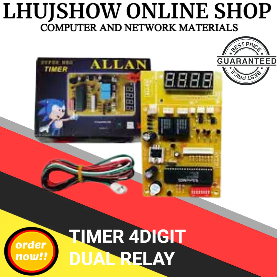 Lima Timer For Pisonet /4 LED Digit Digital Timer Dual Relay Pisonet ...