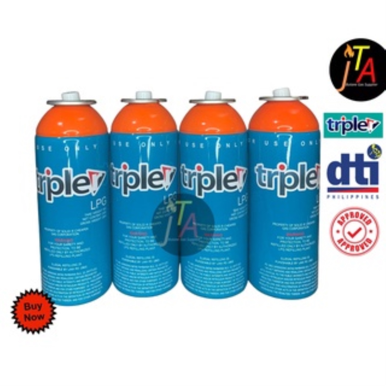 Buvan Tripler Butane Gas Refilliable Aluminum Canister with Gas 200g ...