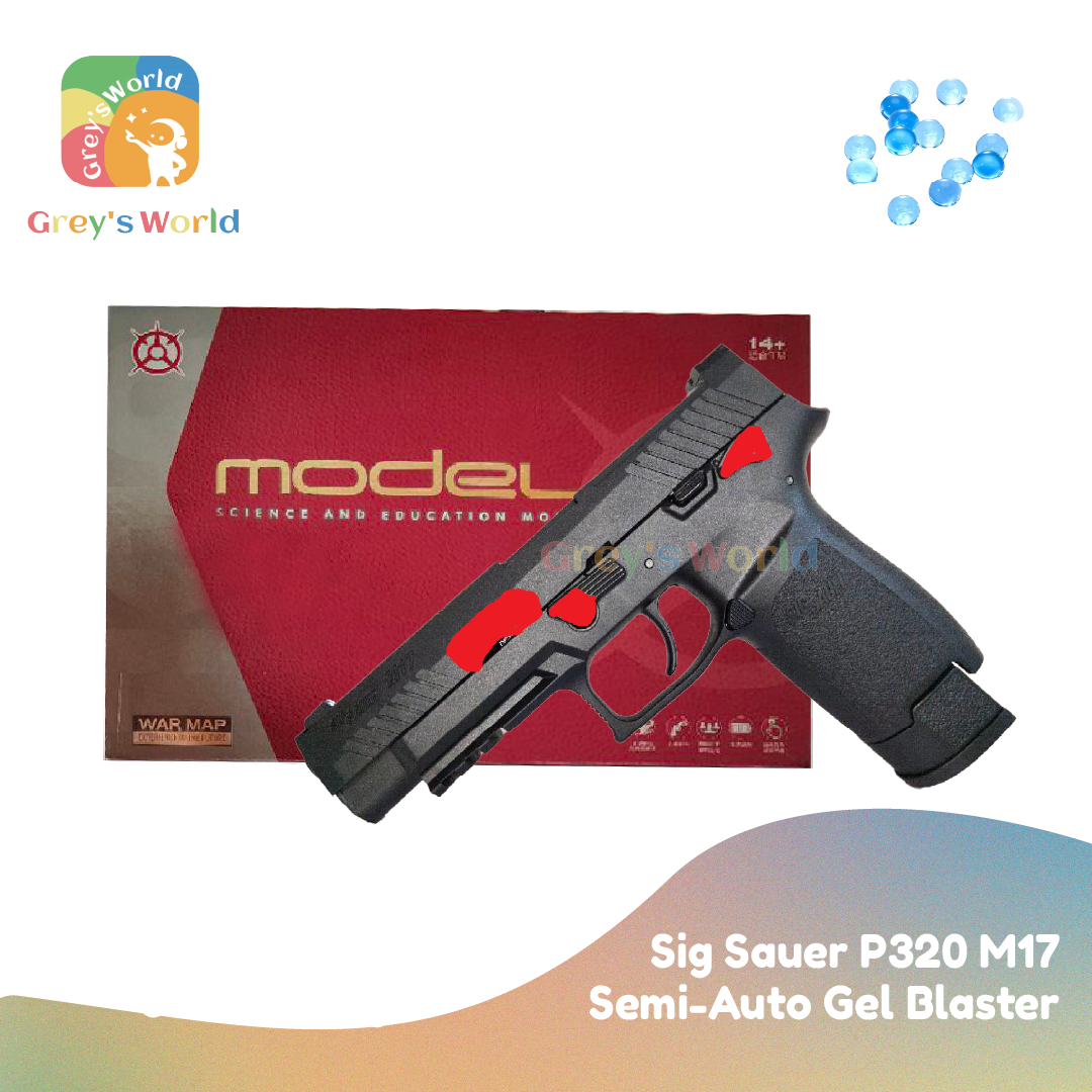 UDL SIG P320 M17, gel blaster toy for boys, semi automatic, 7.4V ...