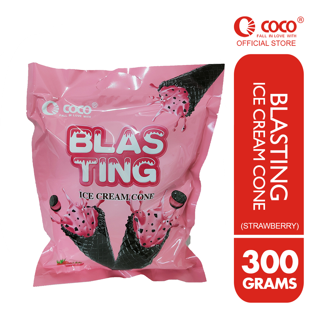 COCO Blasting Ice Cream Cone Strawberry 300g | Lazada PH