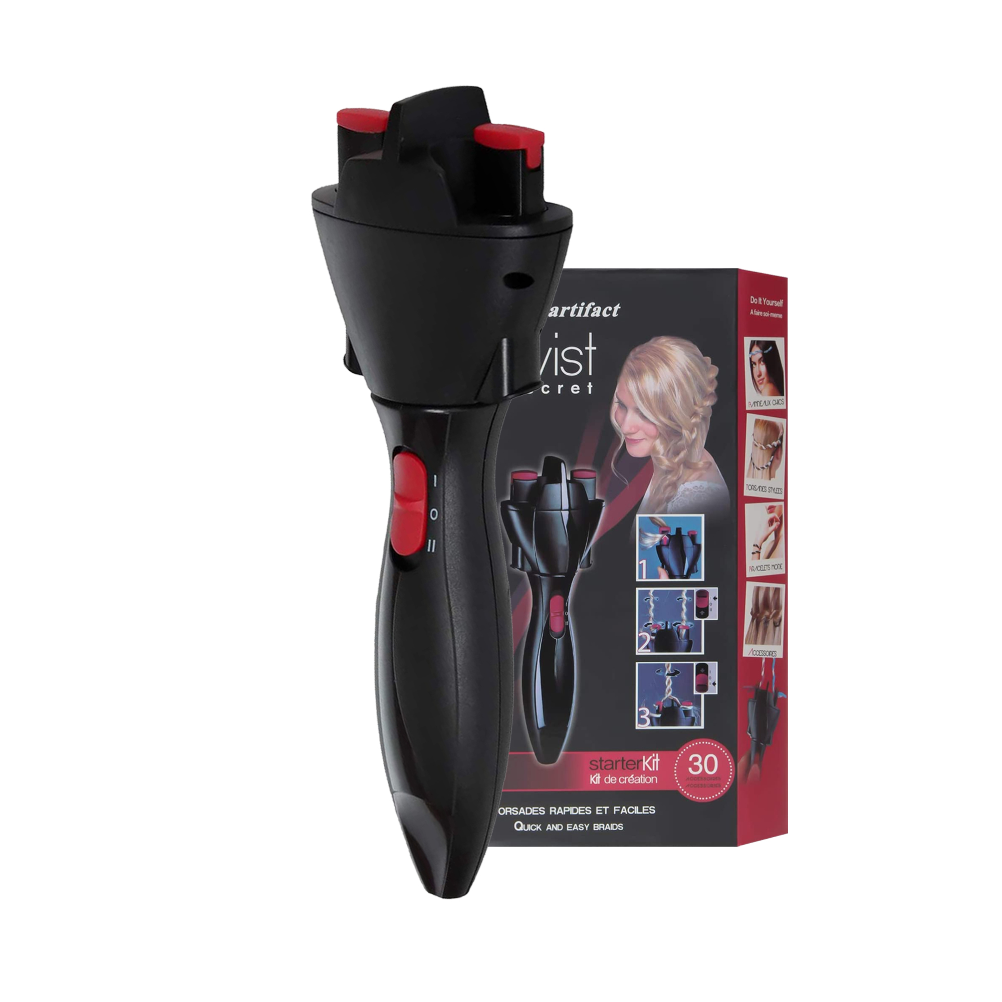 Electric Hair Braider Plait Twist Styling Braiding Machine Quick Braid ...