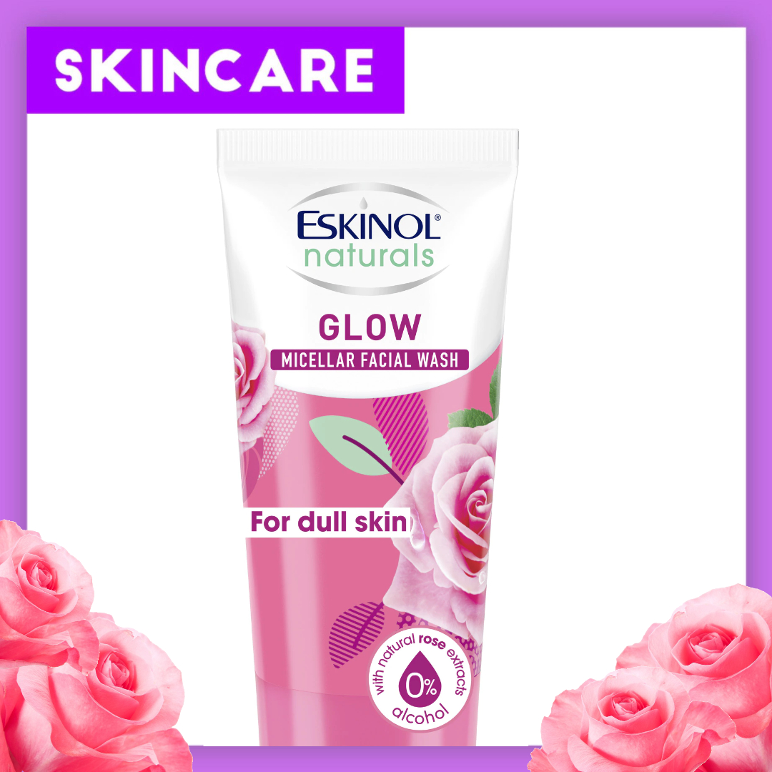 ESKINOL Naturals Micellar Facial Wash Glow with Natural Rose Extracts ...