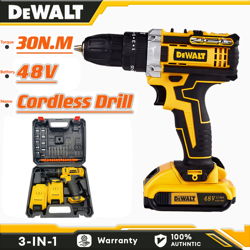 DEWALT Original 68V Cordless Drill Heavy Duty With Hammer Drill Driver ...