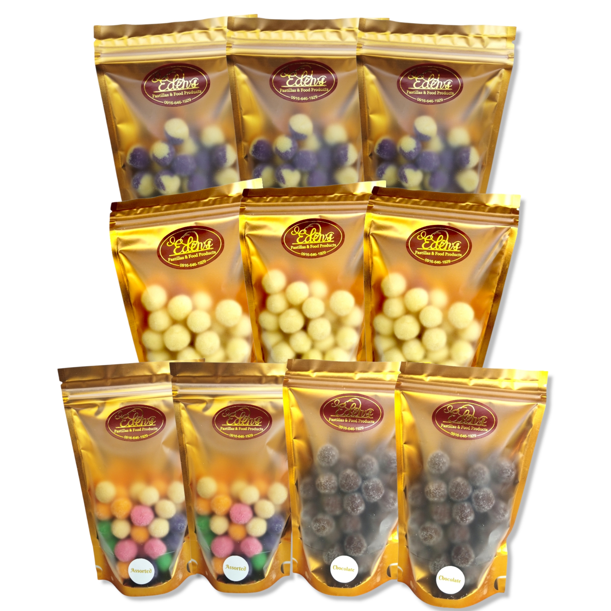 Eden's Pastillas Bundle of 10 Set C (3 Ube Cheese,3 Classic, 2 Assorted ...