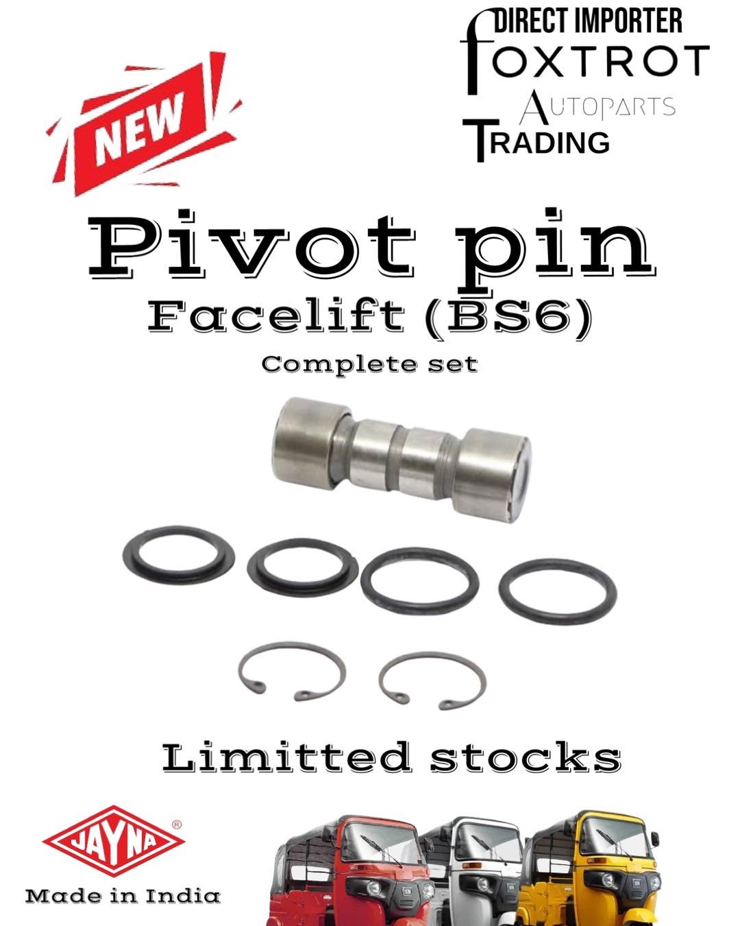 BAJAJ RE Pivot Pin Complete (BS6 Facelift) Genuine Part 24171198 ...