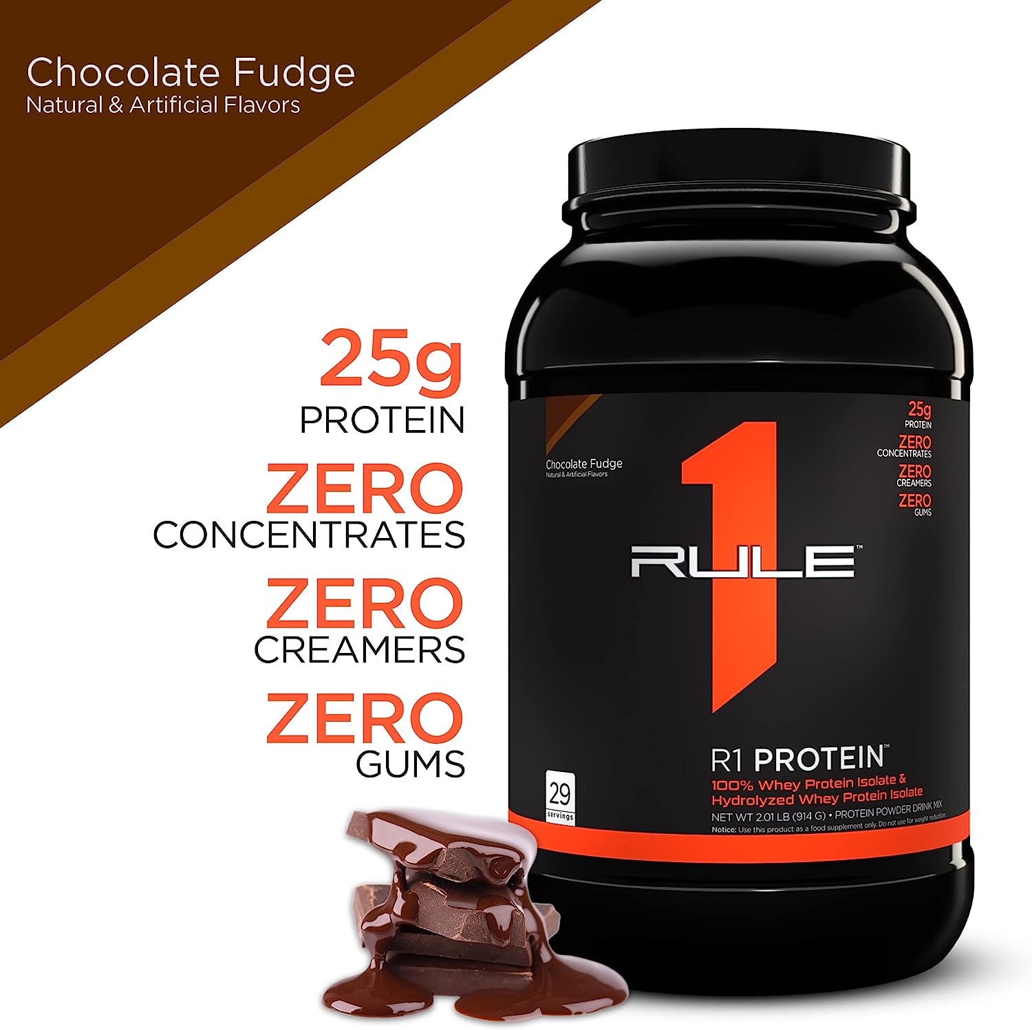 Rule One Proteins R1 Whey Isolate Protein Approx. 2lbs - Fast-Acting ...