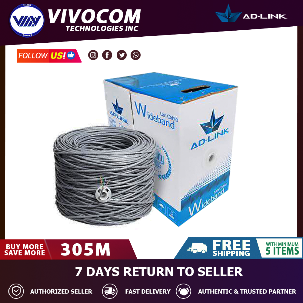 AD-LINK CAT5E UTP Cable 305m High Quality | Lazada PH