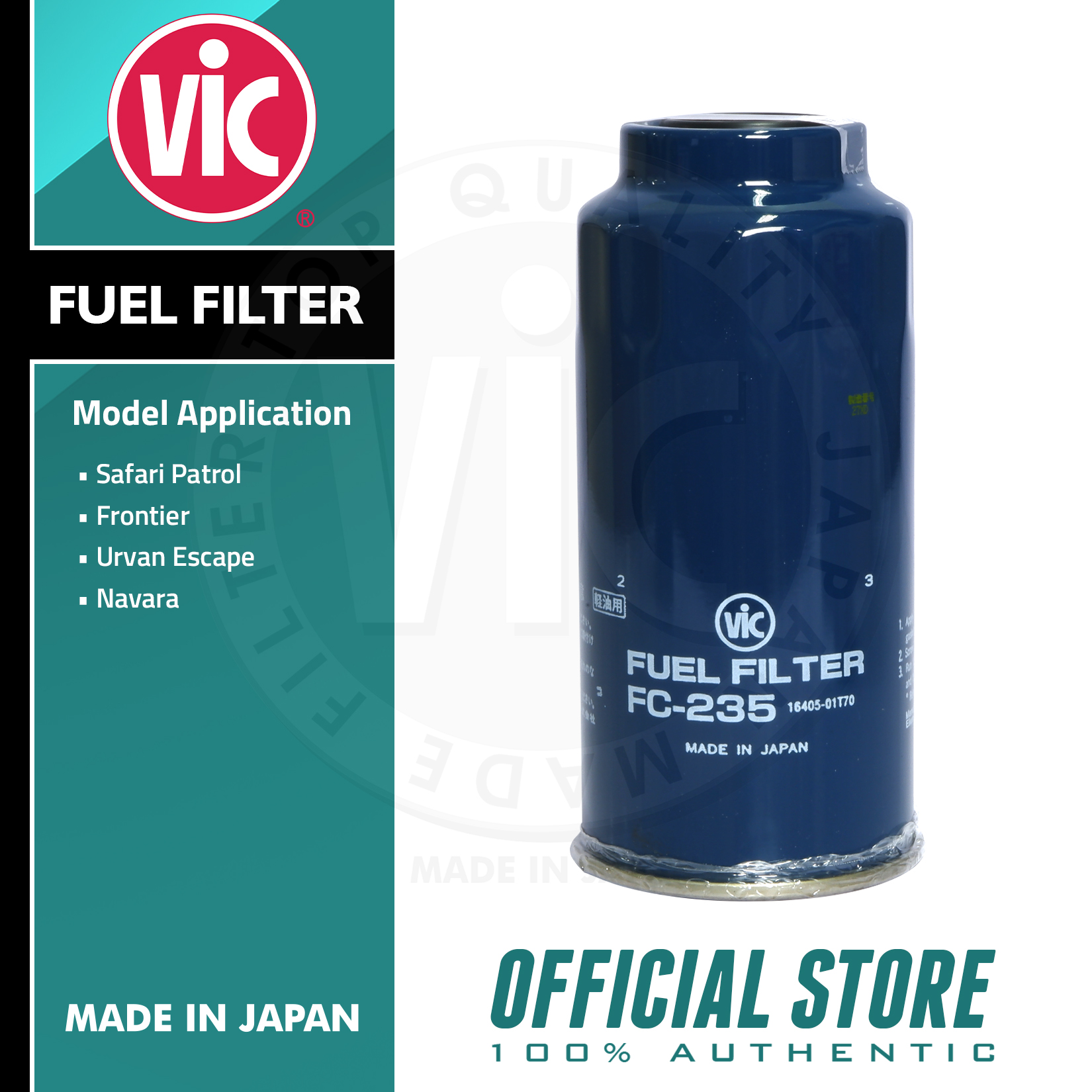 VIC Fuel Filter FC-235 for Nissan Safari Patrol, Frontier, Urvan Escape ...