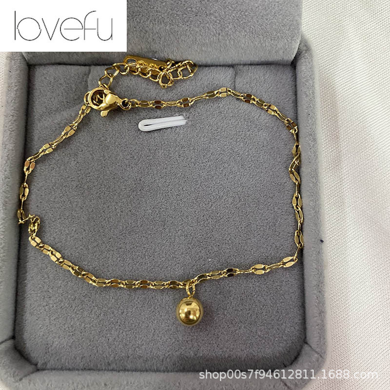 Original 18K Saudi Gold Pawnable Transfer Bead Glitter Anklet | Lazada PH