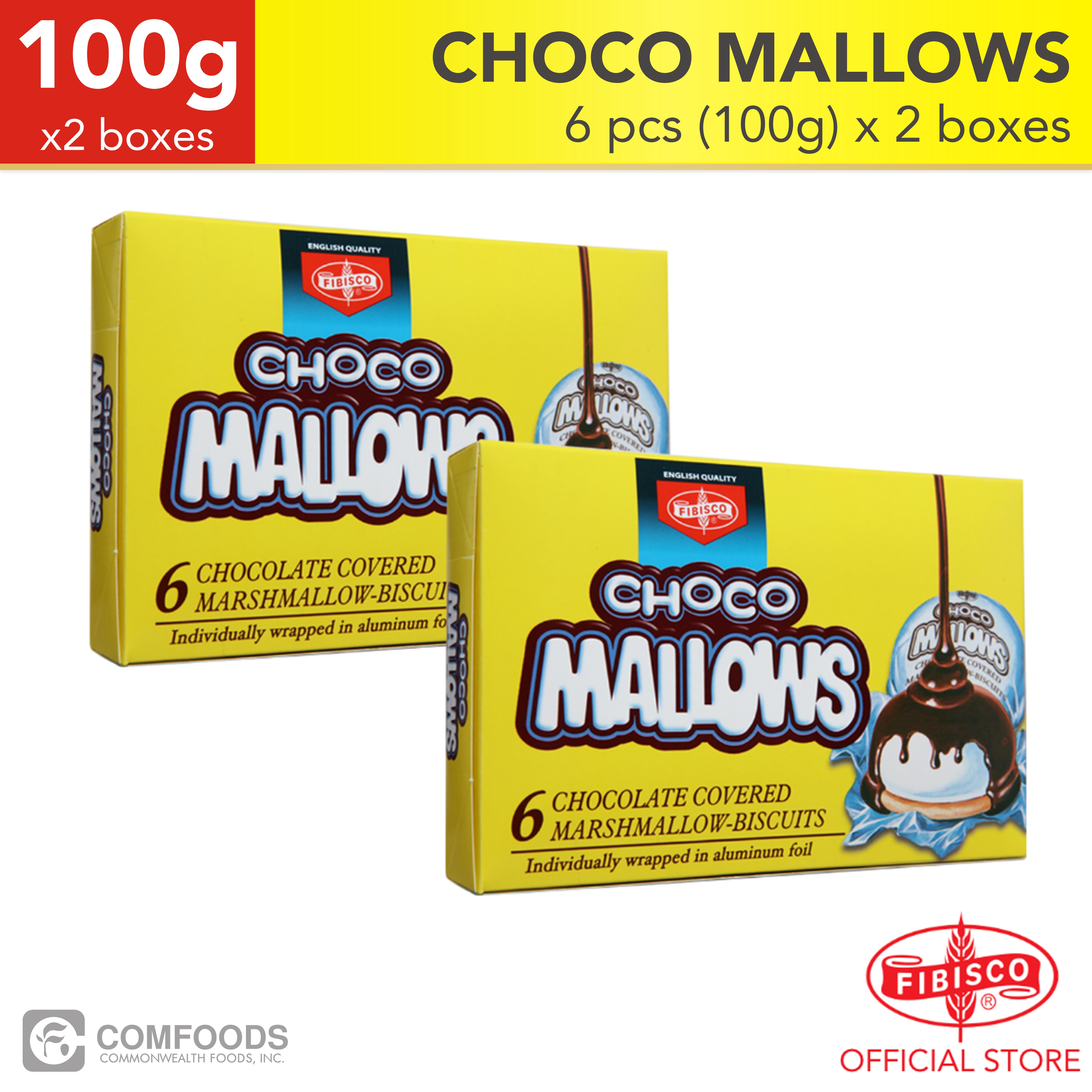 FIBISCO Choco Mallows 6 Pcs / Box - Pack of 2 | Lazada PH