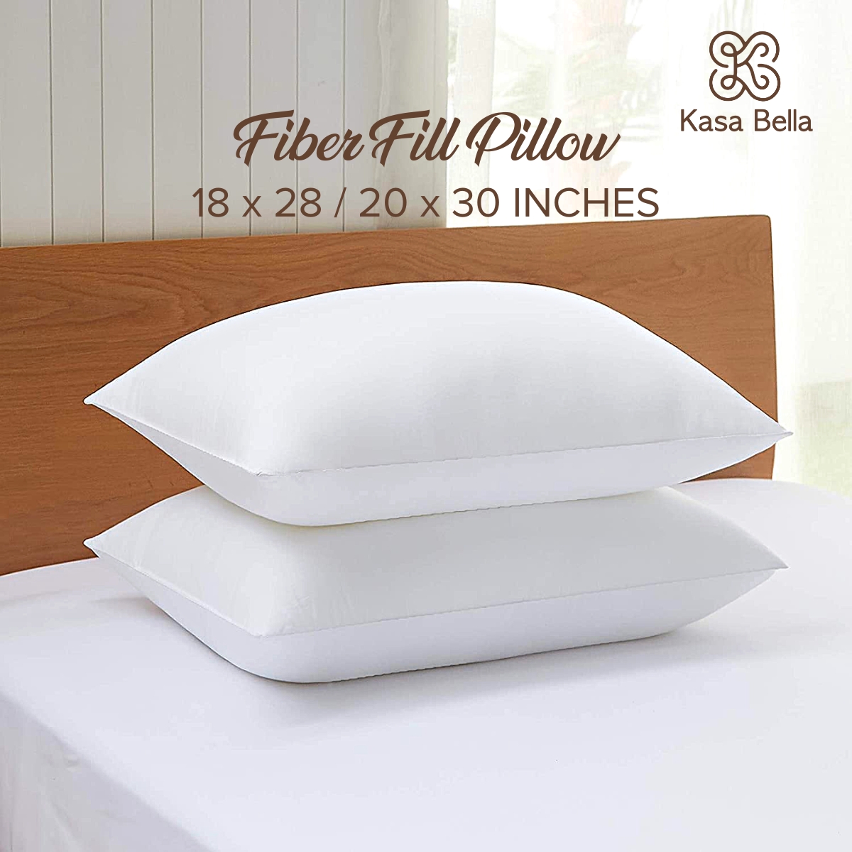 Kasa Bella - Microfiber Pillow 18x28 / 20x30 | 700 Grams / 950 Grams ...