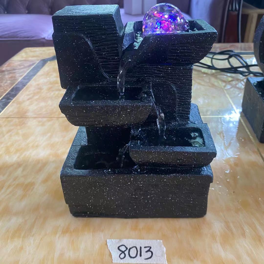Desktop Waterfall Fountain Rockery Humidifier with Ball 2020 (8013-8017 ...