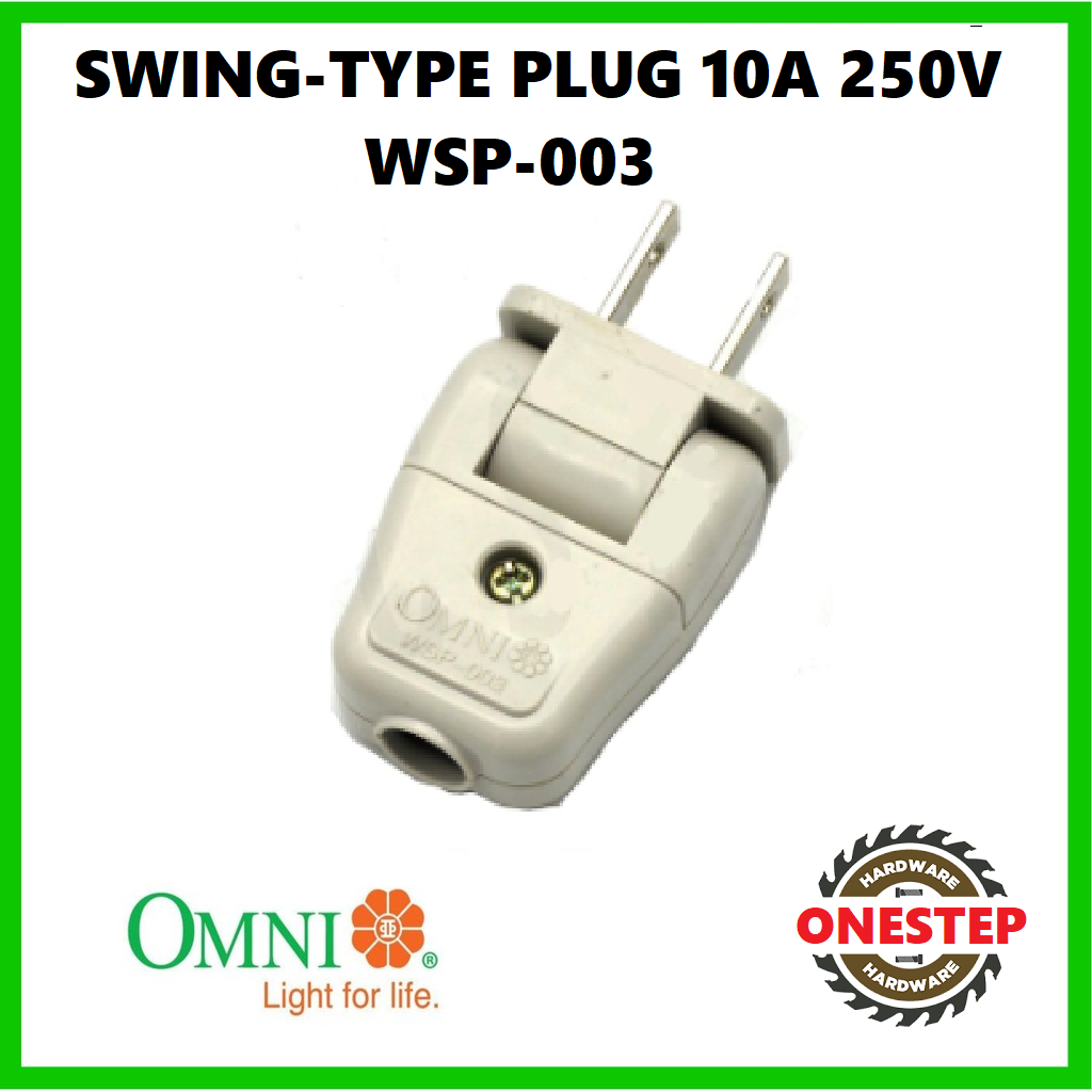 Hardware Onestep WSP-003 OMNI Swing Type Plug 10A 250V | Lazada PH
