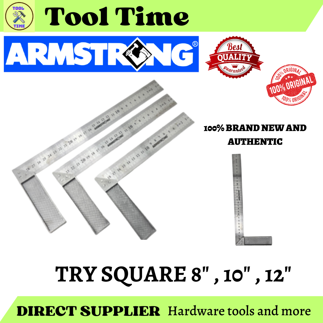 ARMSTONG TRY SQUARE TRI-SQUARE 8" , 10" , 12" | Lazada PH