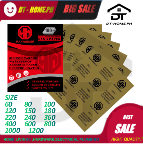 PER 100PCS MAXWINNER LIHA waterproof SAND PAPER sanding paper 60# 80 ...