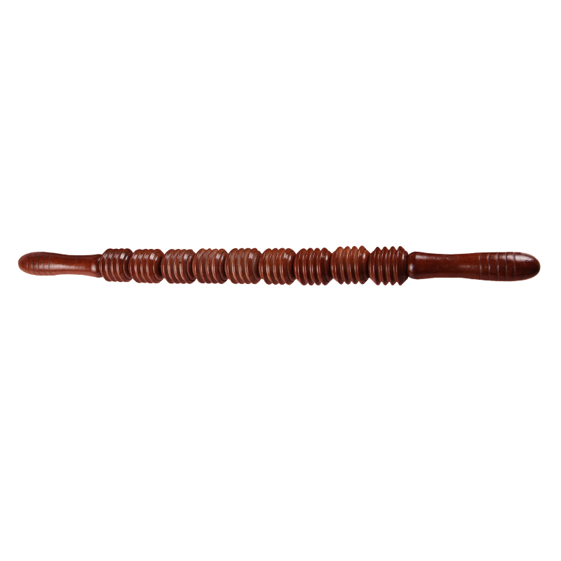 Wooden meridian yoga bar roller bar back waist full body massage hammer ...
