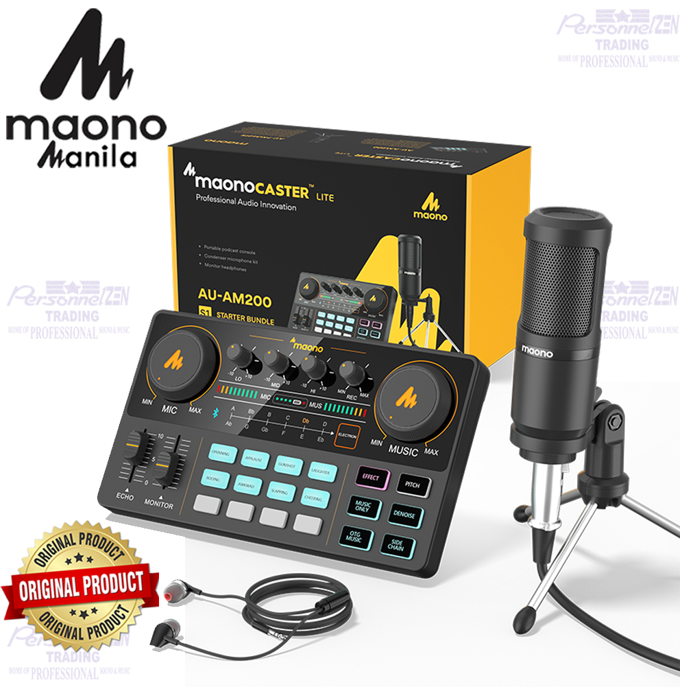 MAONO AM200-S1 Sound Card Microphone Set Professional Live Broadcast ...