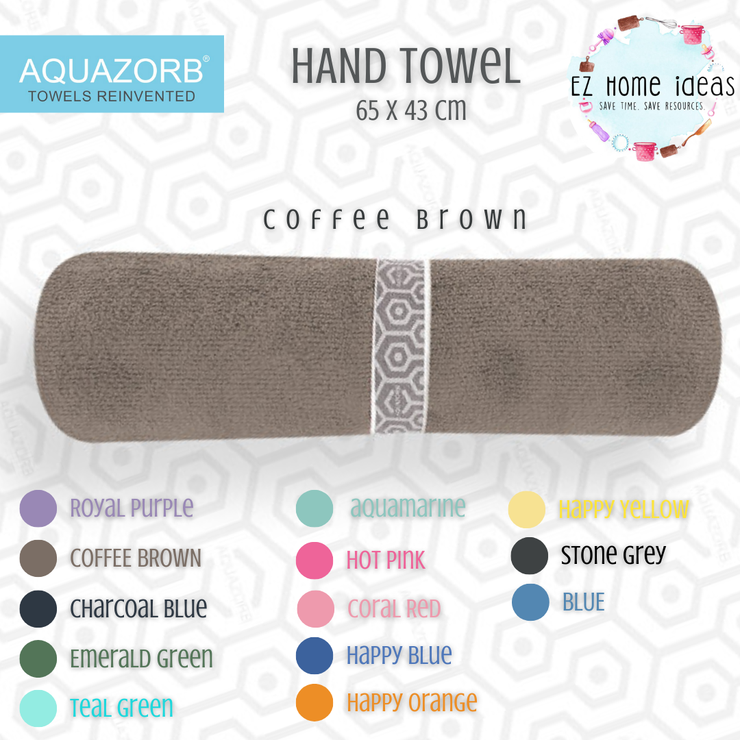 AQUAZORB Hand Towel / Small Towel 65 x 43cm. Right size to dry off your ...