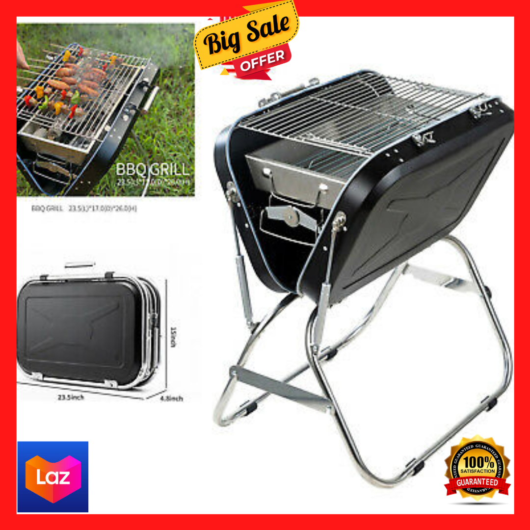 ( Hope Store ) Stainless Steel BBQ Grill Folding Black Portable ...
