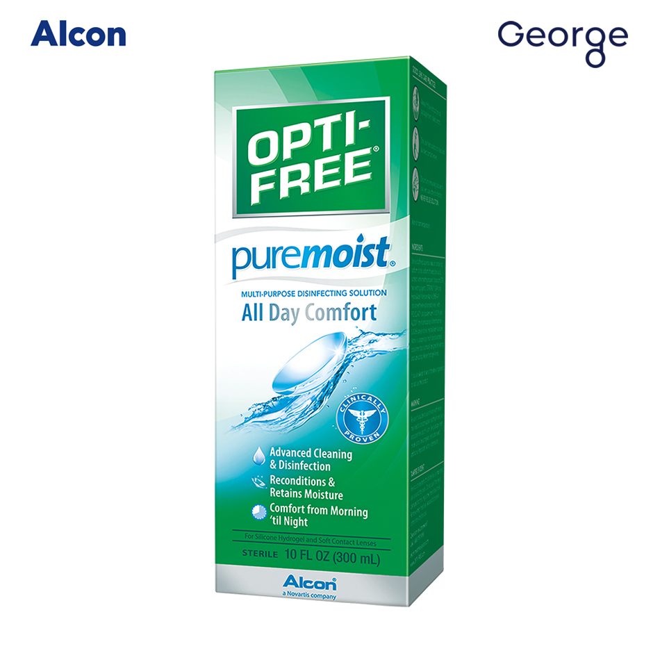 Alcon OPTI-FREE puremoist 300ml contact lens solution / Multipurpose ...