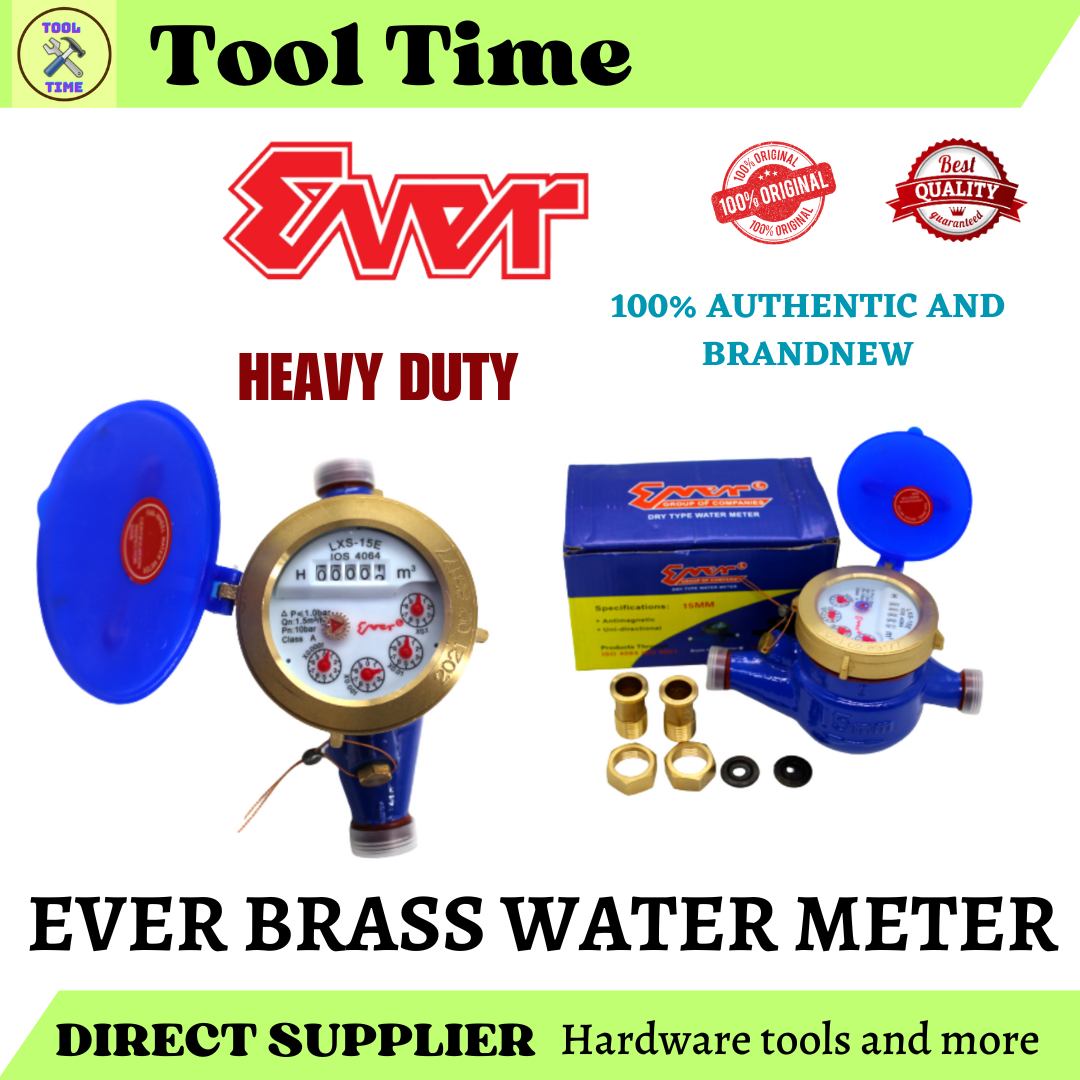 Ever Brass Water Meter 100% authentic high quality | Lazada PH