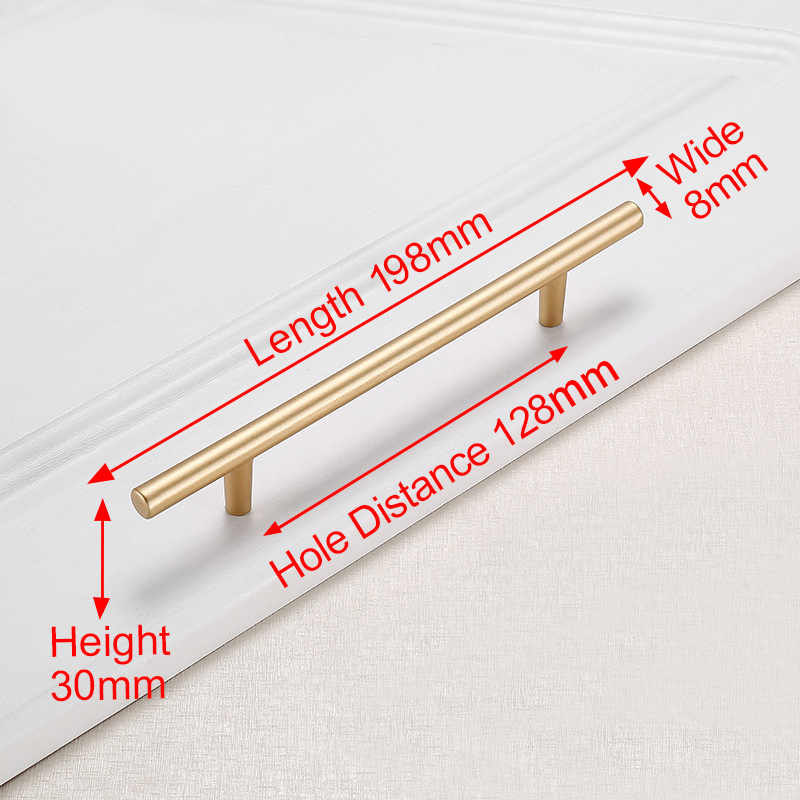 New Arrival Simple Style Matte Gold Cabinet Handles Anti-oxidation ...