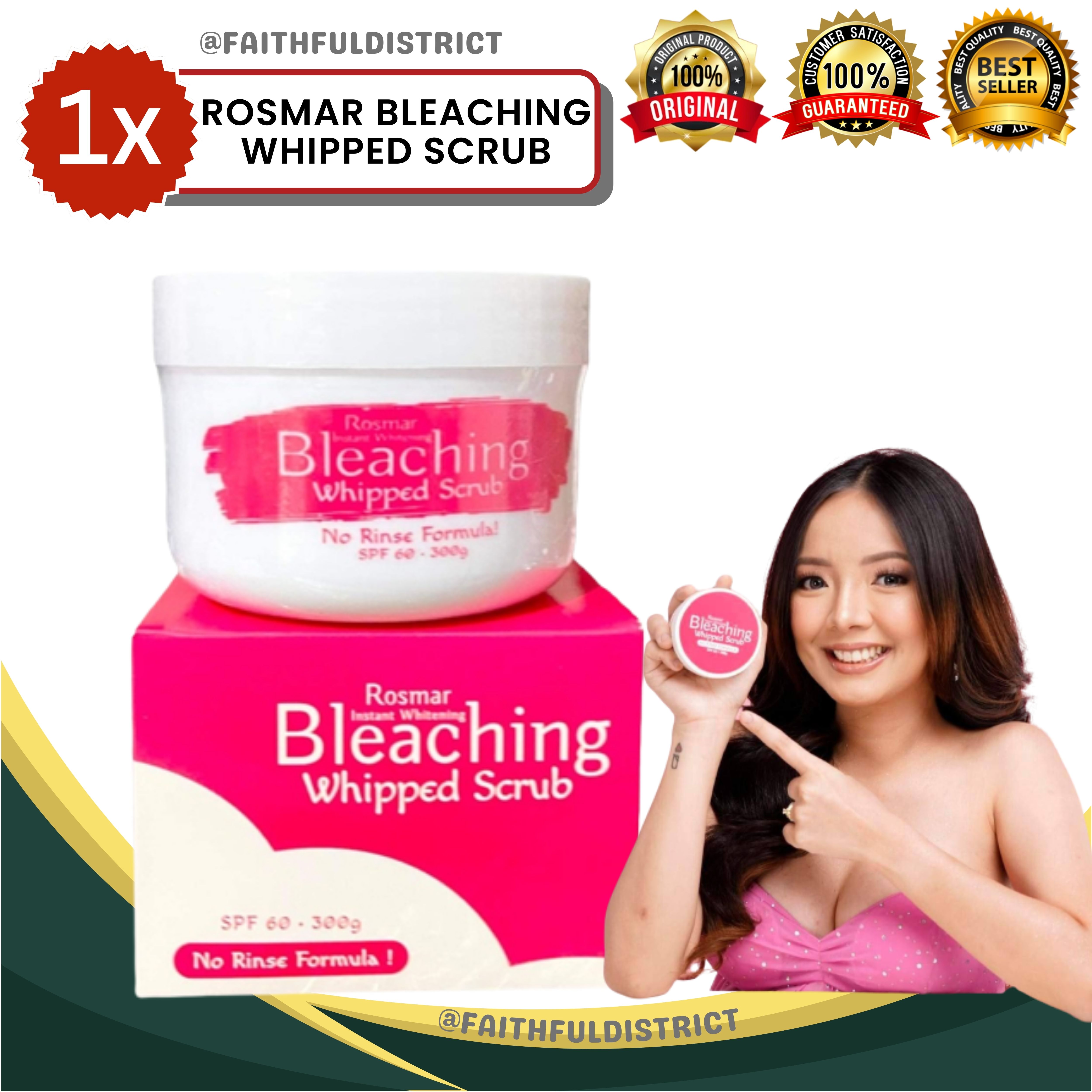 Original Bleaching Whipped Scrub No Rinse Formula 300g by Rosmar Beauty ...