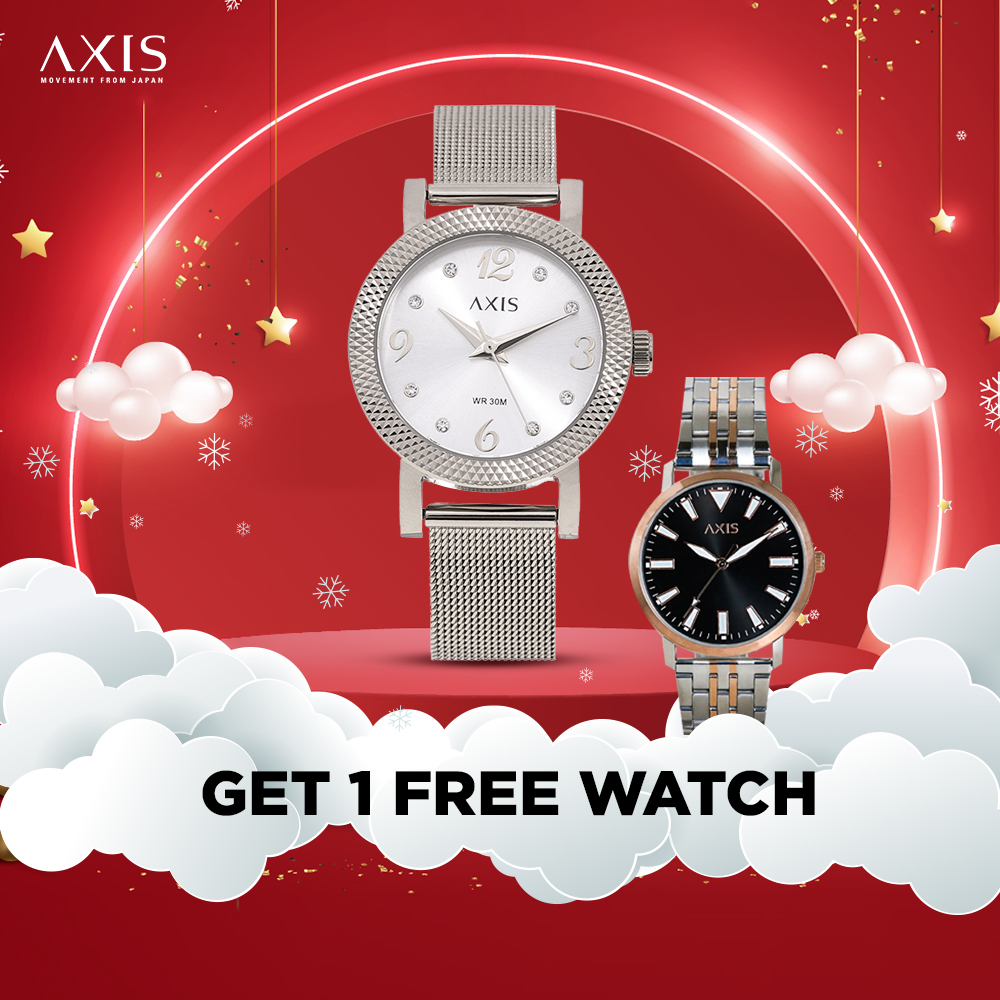 [FREE WATCH] AXIS CARA Silver Stainless Steel Watch For Women AE2291 ...