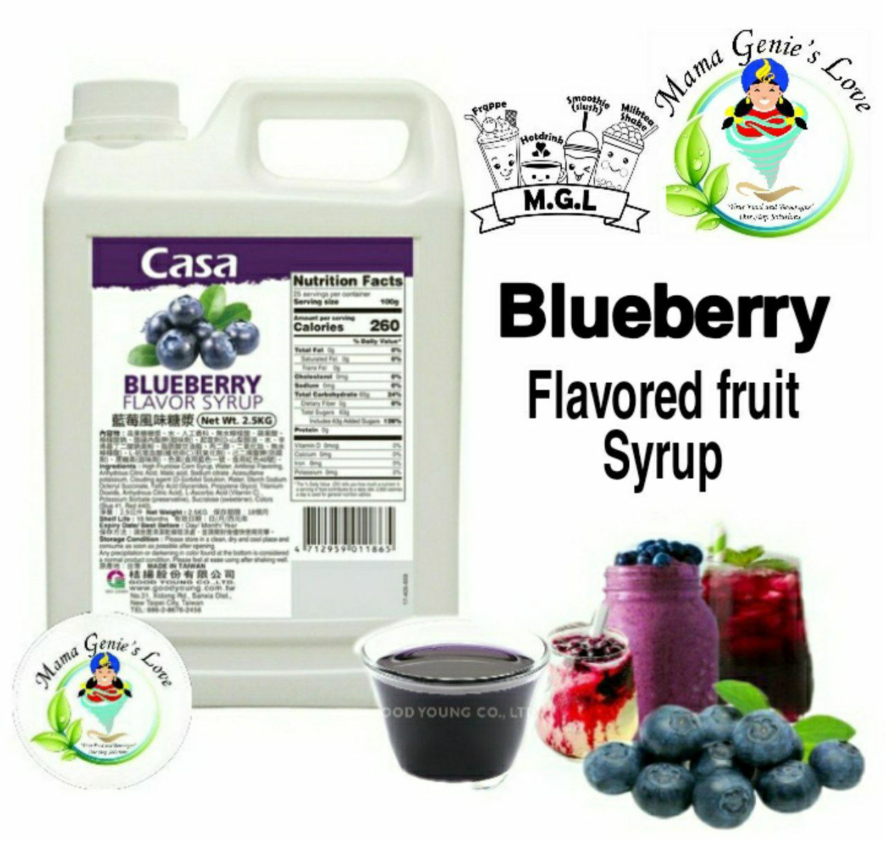 Casa Blueberry Flavor Syrup | Lazada PH