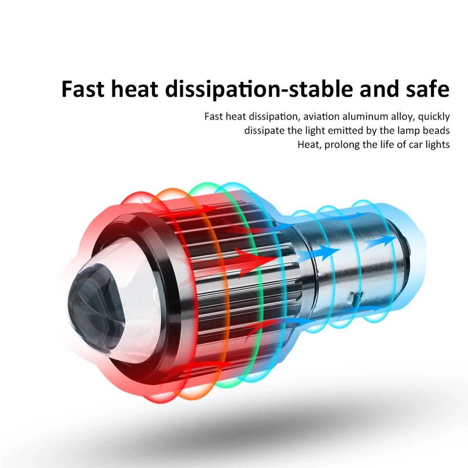 ASTRONT LED Dual Color H4 LED HS1 BA20D Projector Lens White Yellow H6 ...