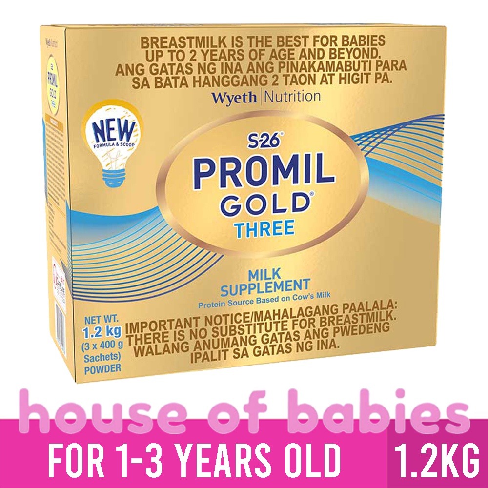 S-26 PROMIL GOLD THREE 1.2kg 1-3 Years Old Milk Supplement | Lazada PH