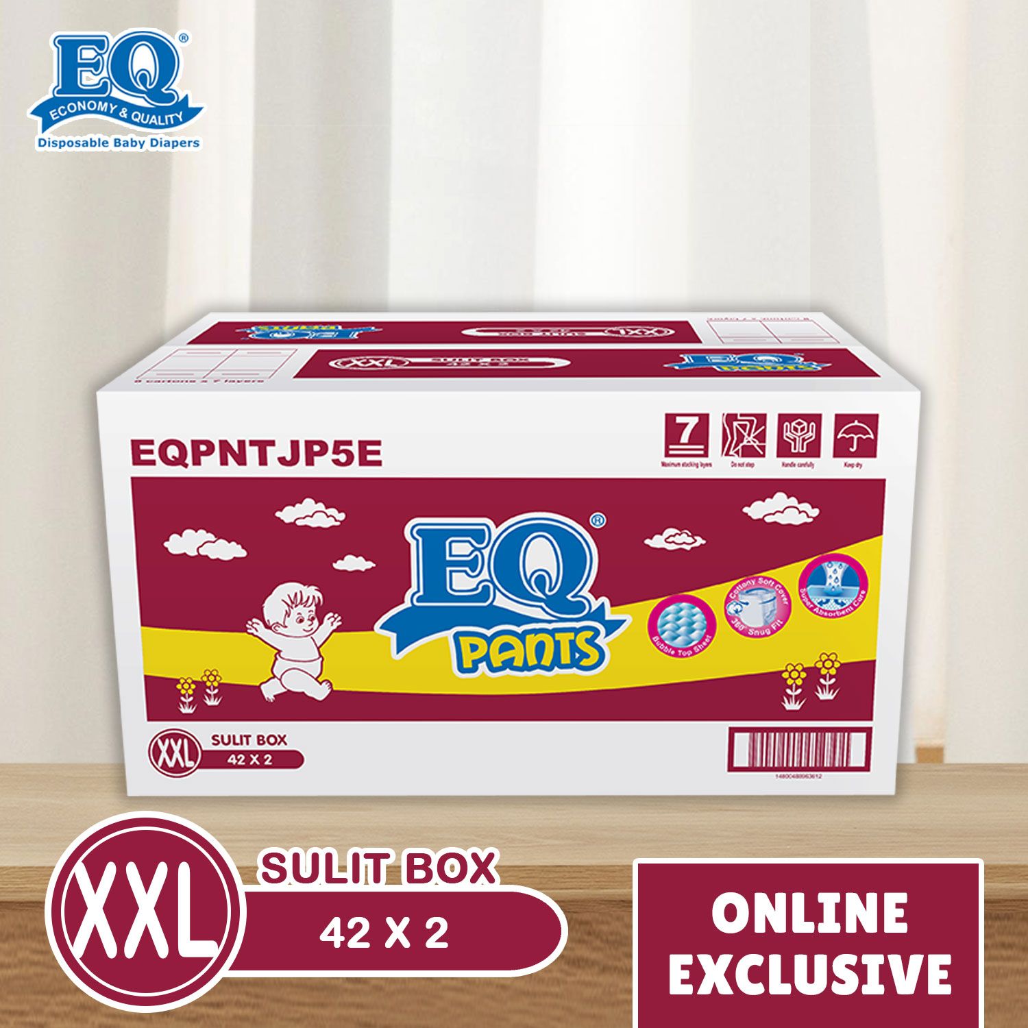 (ONLINE EXCLUSIVE) - EQ Pants Sulit Box XXL 84s | Lazada PH