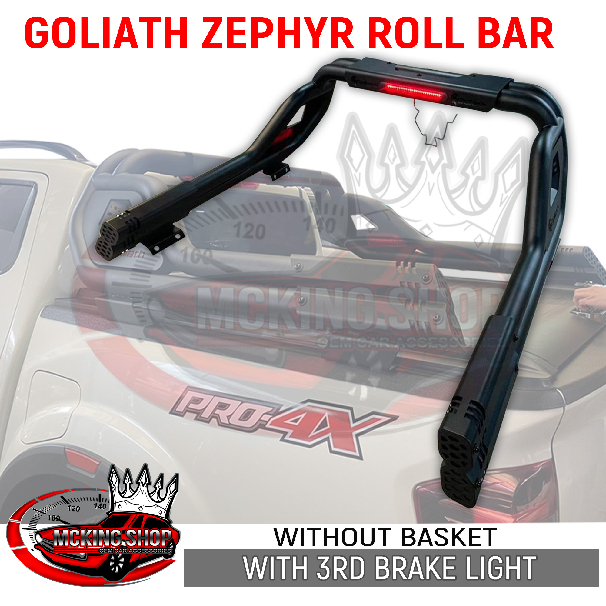 Toyota Hilux Revo 2015-2022 GOLIATH ZEPHYR Roll Bar without Basket with ...