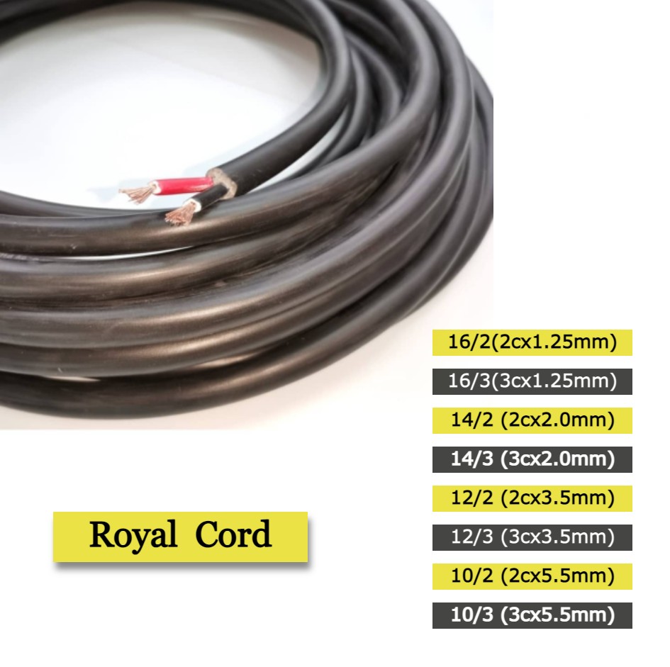 Royal Cord Per Meter 2Wire / 3Wire Inside #16(1.25mm),#14(2.0mm),#12(3.5mm),#10/2(5.5mm) | Lazada PH