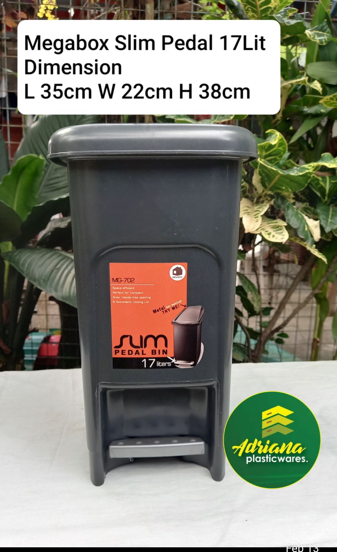 Megabox slim pedal bin 17liters | Lazada PH