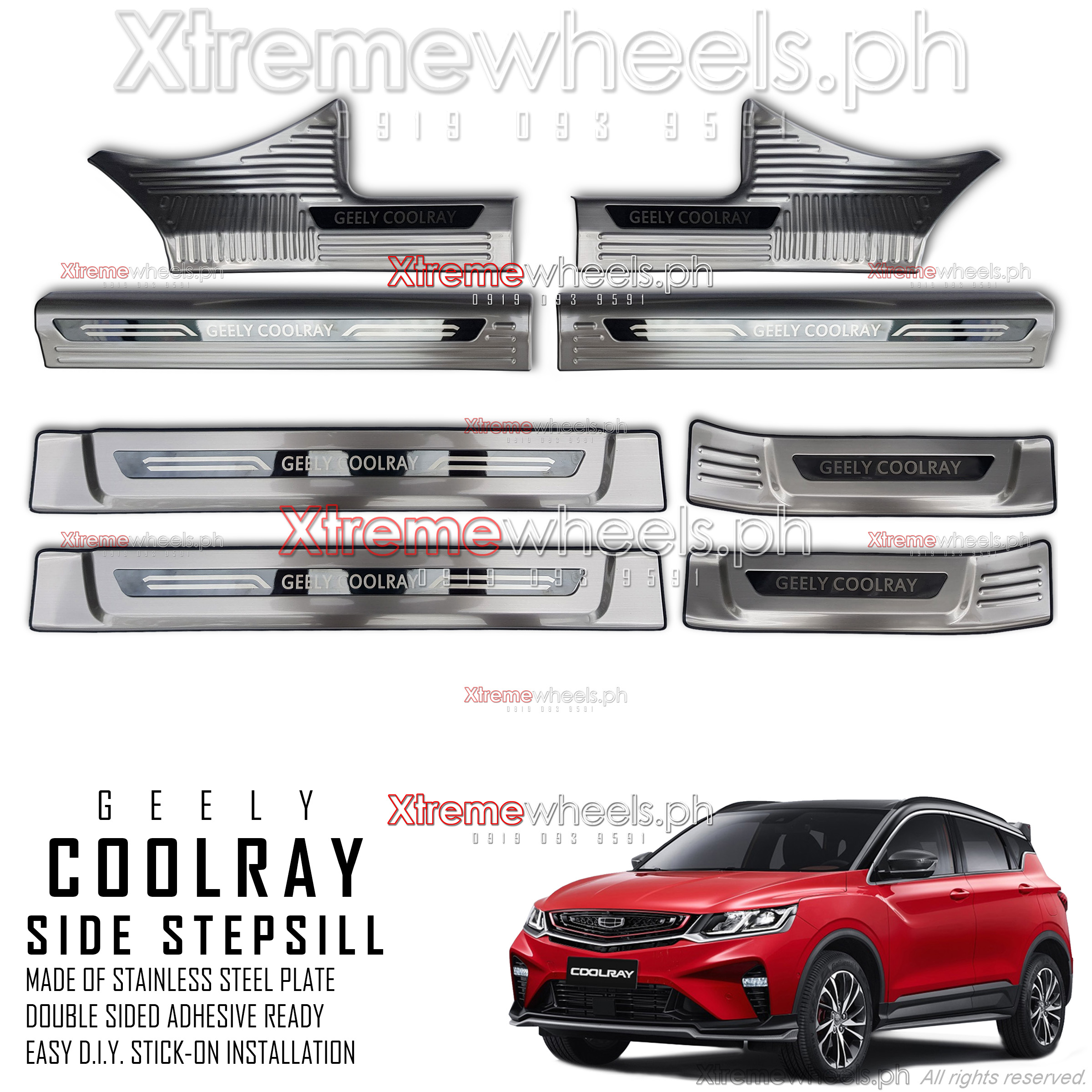 Geely Coolray Inner and Outer Side Stepsill / step sill ( Geely Coolray ...