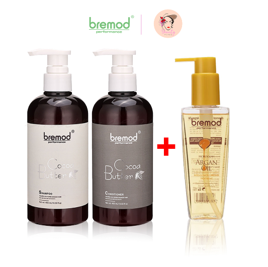 Bremod Premium Cocoa Butter Shampoo + Conditioner SET Anti-Frizz hair ...