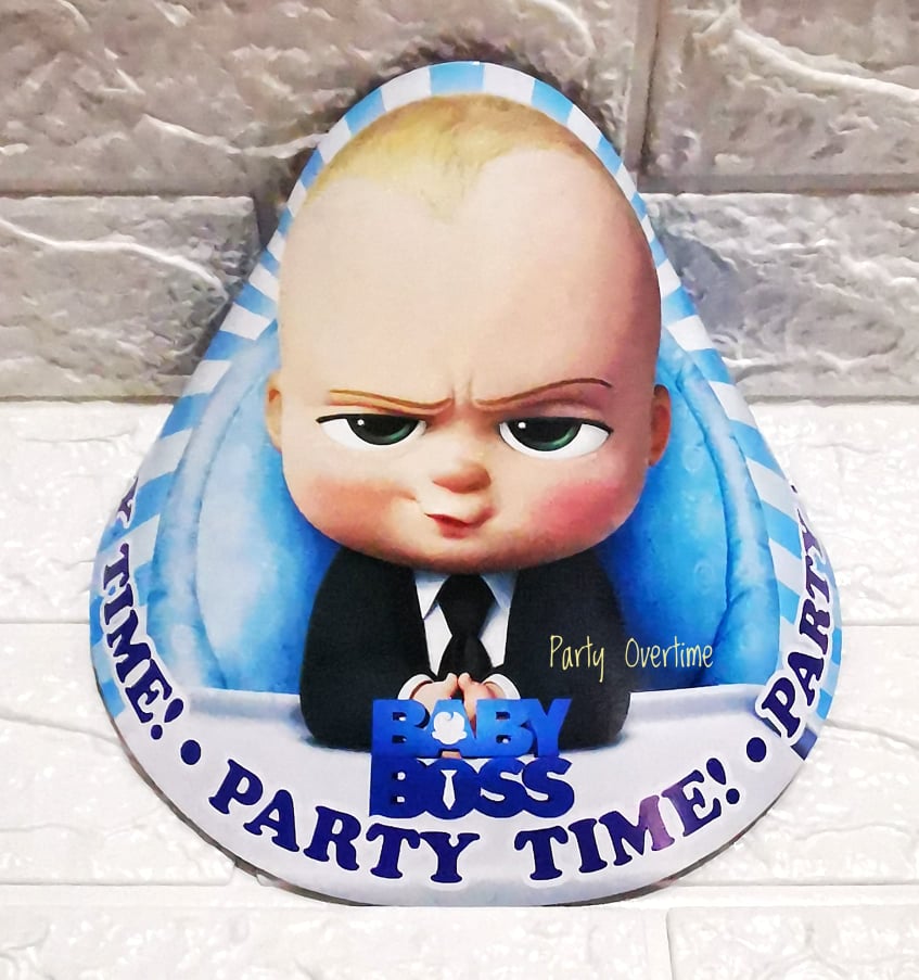 10 pcs Party Hat Boss Baby Design Birthday Christening Decoration ...