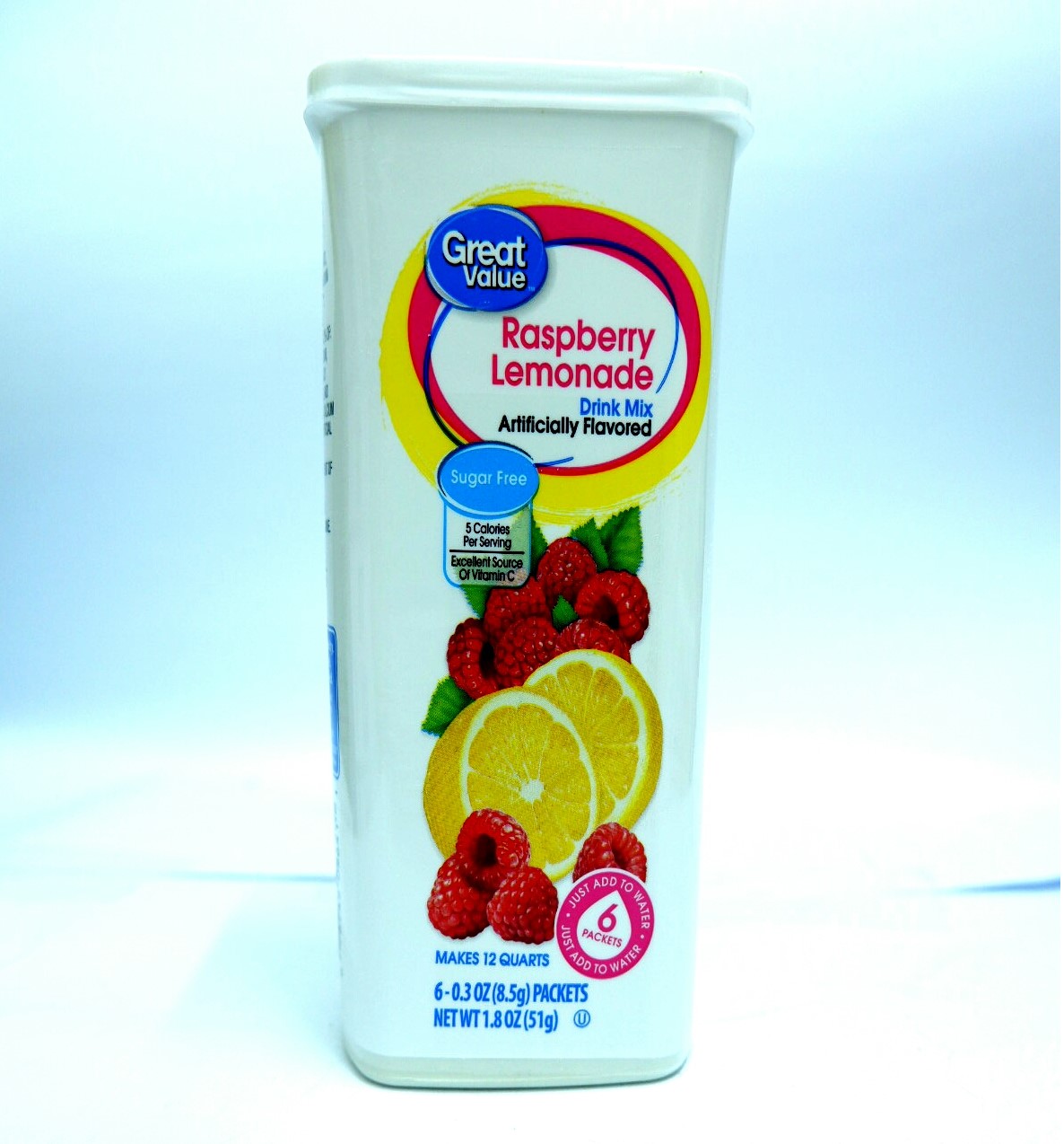 GREAT VALUE RASPBERRY LEMONADE SUGAR FREE 6 PACKETS! EXPIRY DATE 6/2025 ...