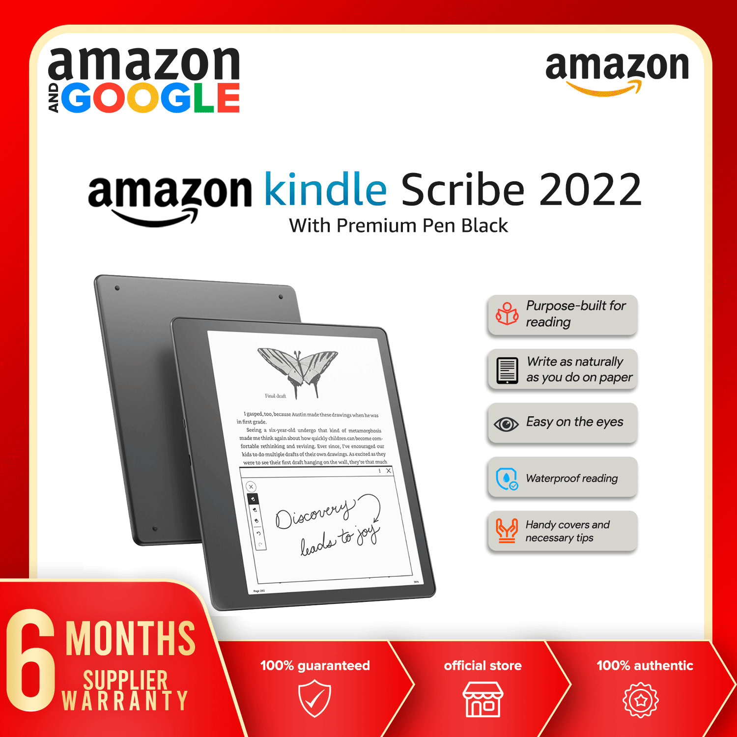 Amazon Kindle Scribe 2022 With Premium Pen Black | Lazada PH