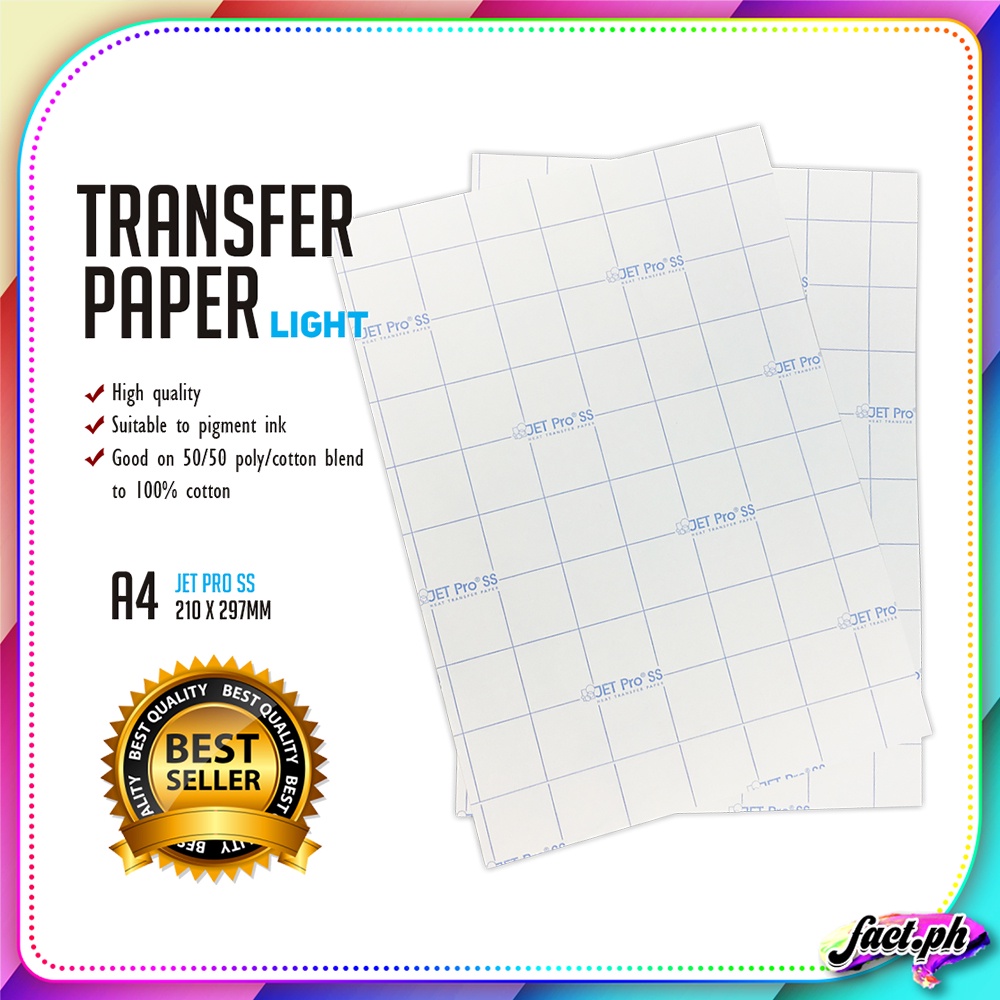 3G Jet Opaque US Dark Transfer Paper & Jet Pro US Light Transfer Paper ...