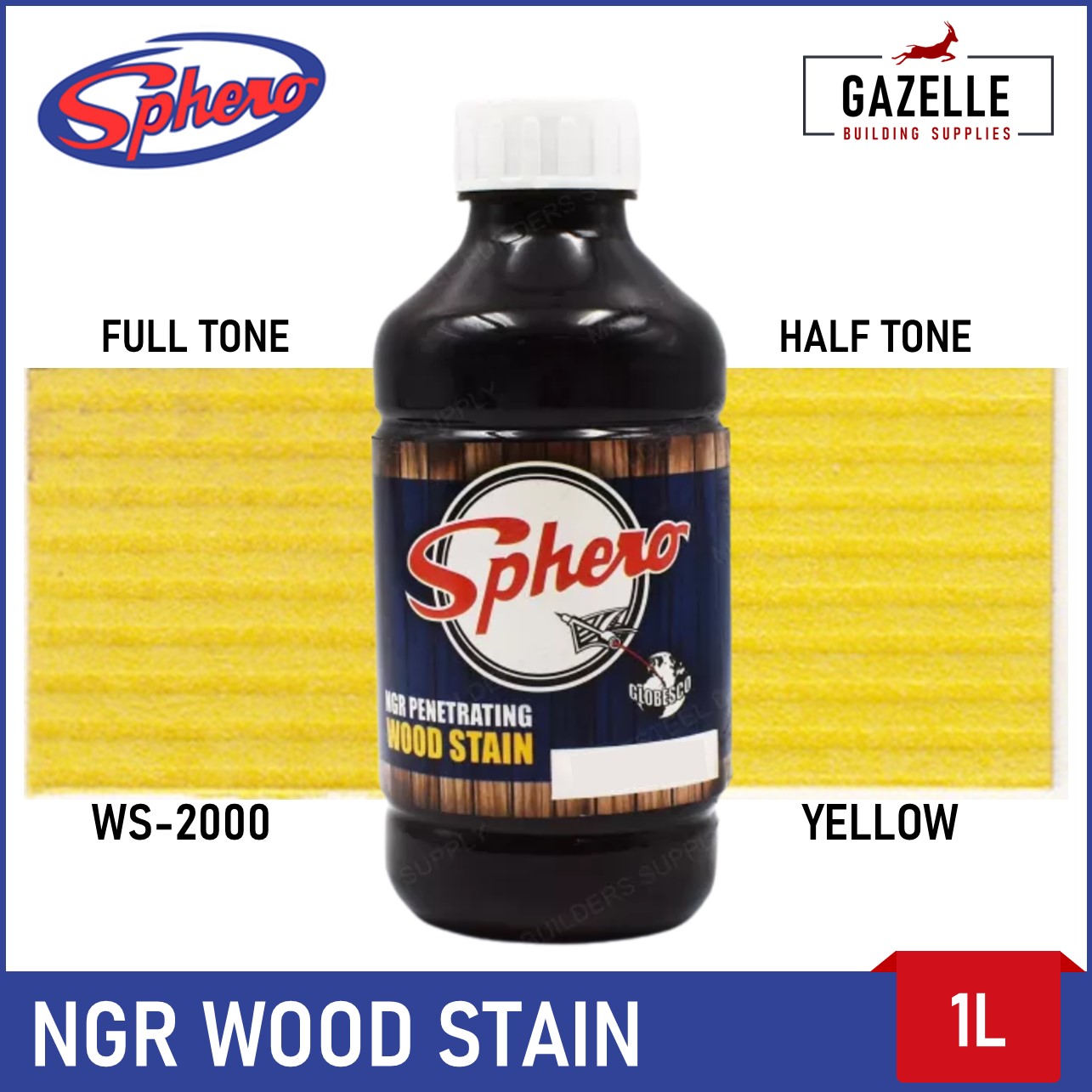Sphero NGR Penetrating Wood Stain For Wood Surfaces Yellow 1L | Lazada PH