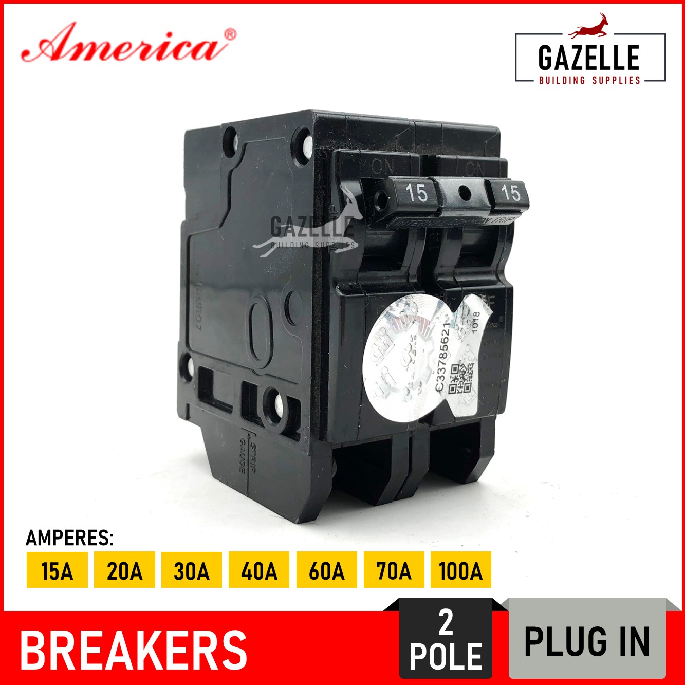 America Panel Box for 2 Pole Plug-In Circuit Breakers - 2 / 4 / 6 / 8 ...